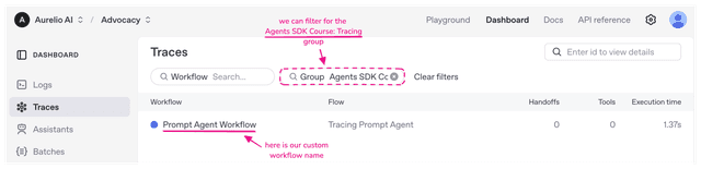 Tracing with Agents SDK | Aurelio AI